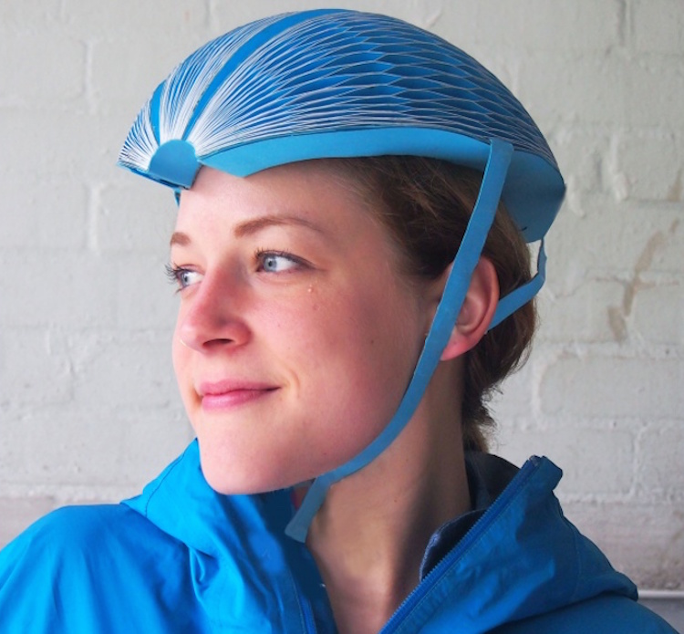 Flat-Pack Bicycle Helmet: Portable Paper Head Protection for Cyclists ...