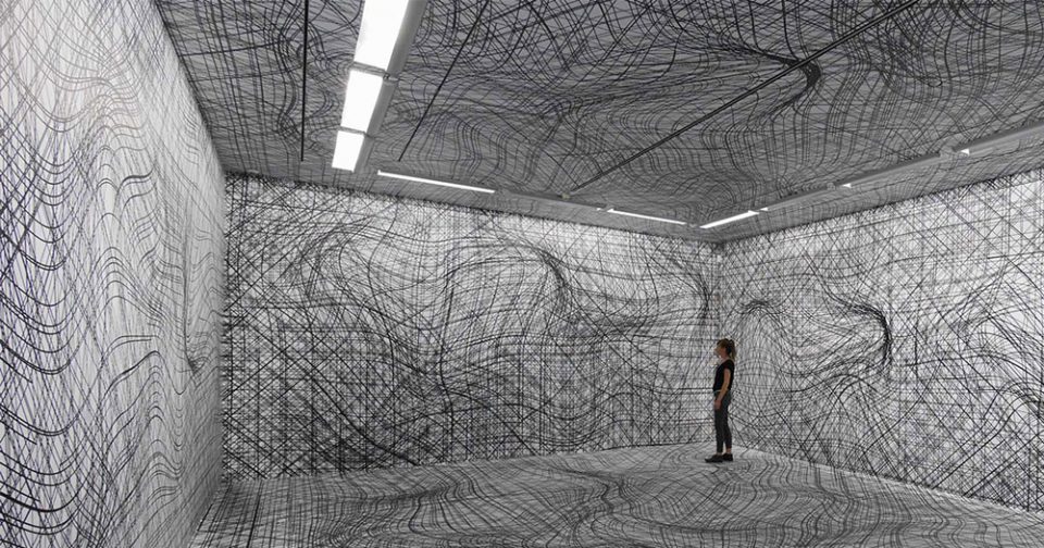 Vertigo Wallpaper: Warped 3D Room Illusions Transform Flat Gallery ...