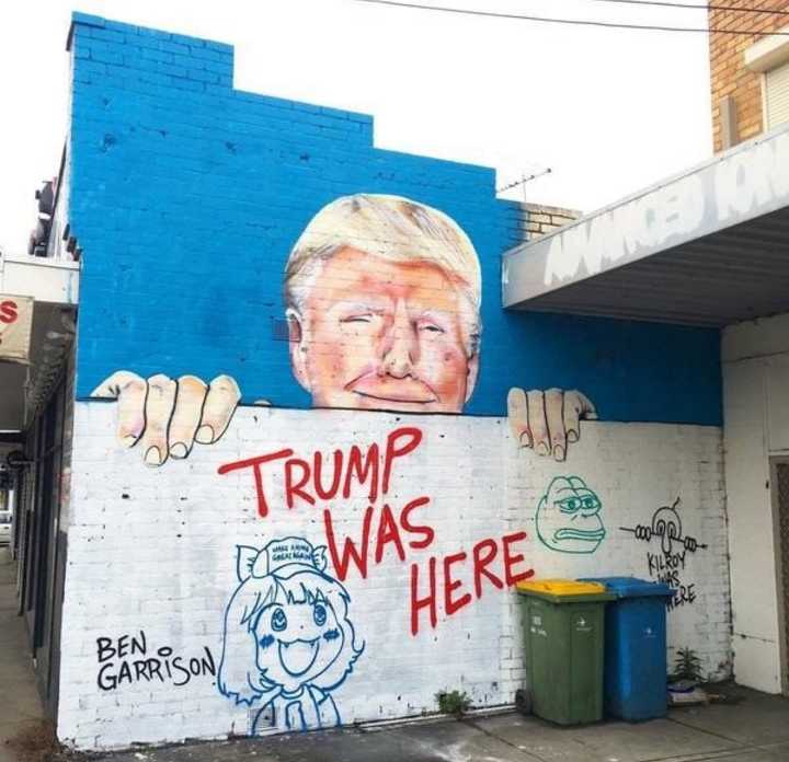 See Wall: Graffiti Praising & Parodying Donald Trump - WebUrbanist