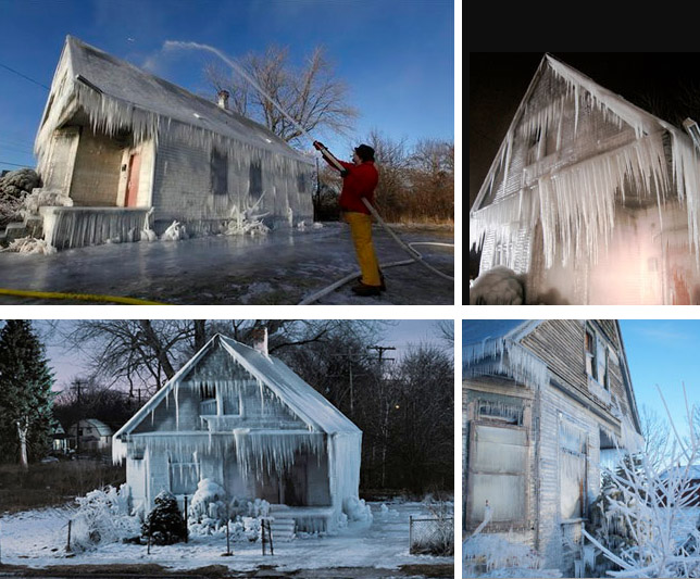 Cold Frontage: Storm Leaves Waterfront House Encased in Frozen Waves ...