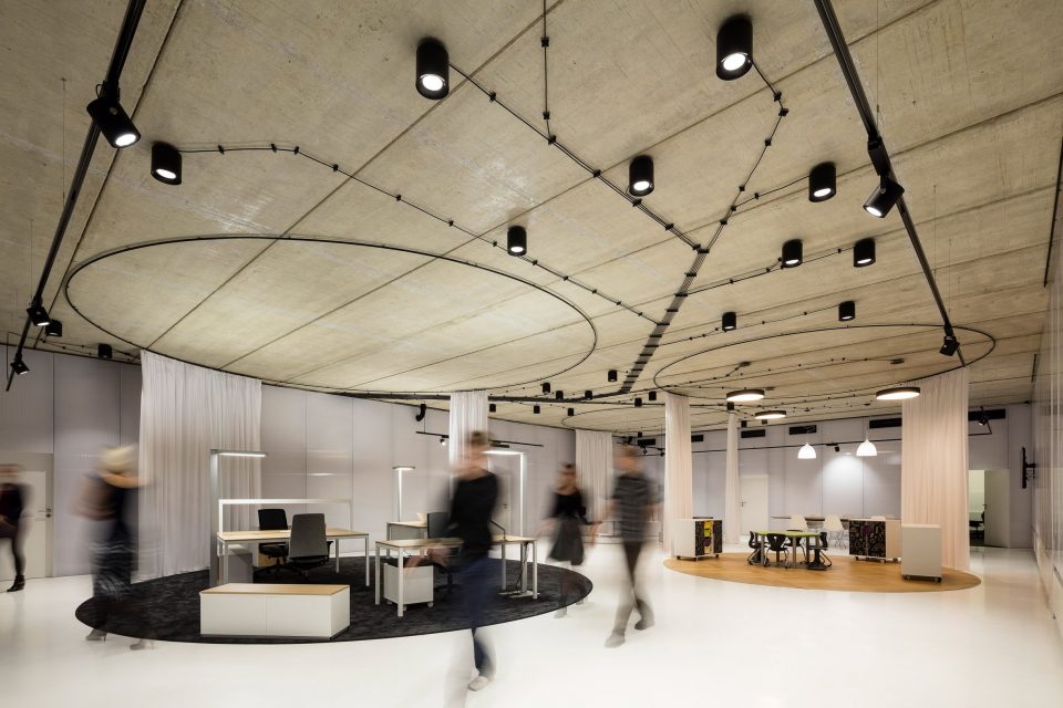 Cheap Seats: Sculptural Furniture Showroom Facade Made of 900 Black ...