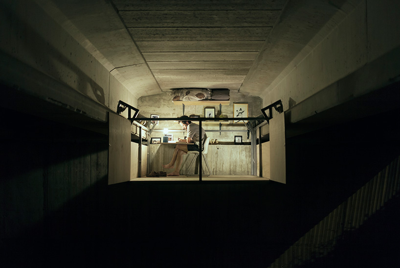 Secret Studio: Suspended Mobile Room Slides & Hides Under Busy Overpass ...
