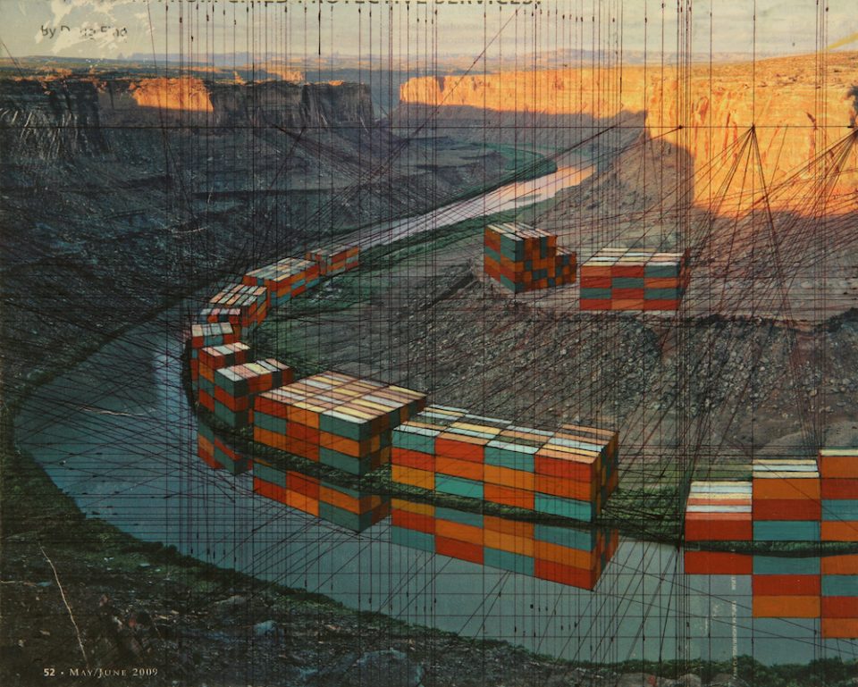 Shipping Shapes: Perspective Drawing Lines Form Containerized ...