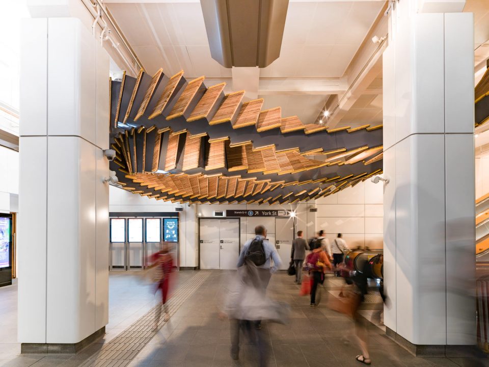 Interloop: Vintage Wood Escalators Twisted into Works of Architectural ...