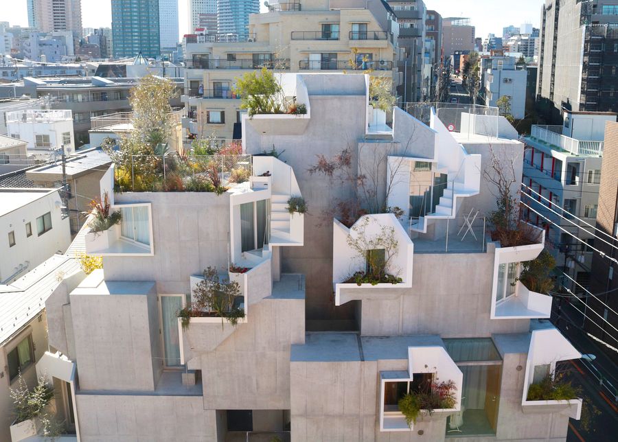 Tree-ness House: An Urban Jumble of Concrete Volumes & Terraces | Urbanist