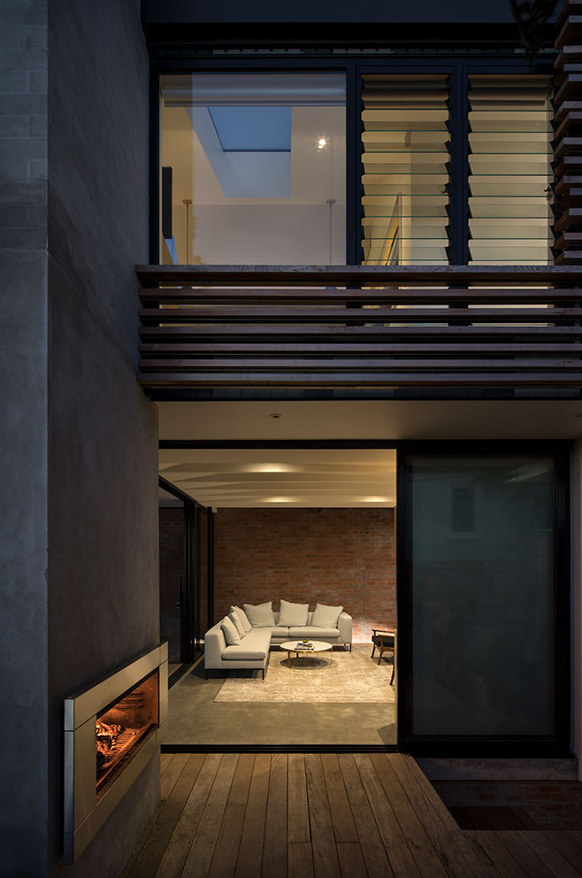 Operable Facade: Front Wall & Windows Conceal Hidden Garage Door & Lift ...