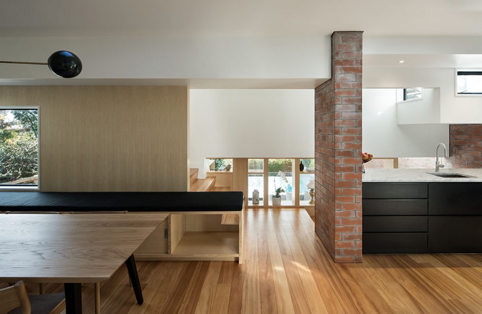 Operable Facade: Front Wall & Windows Conceal Hidden Garage Door & Lift ...