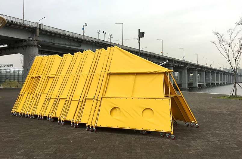 Flat-Pack Night Market: Modular South Korean Vendor Stalls Fold & Stack ...