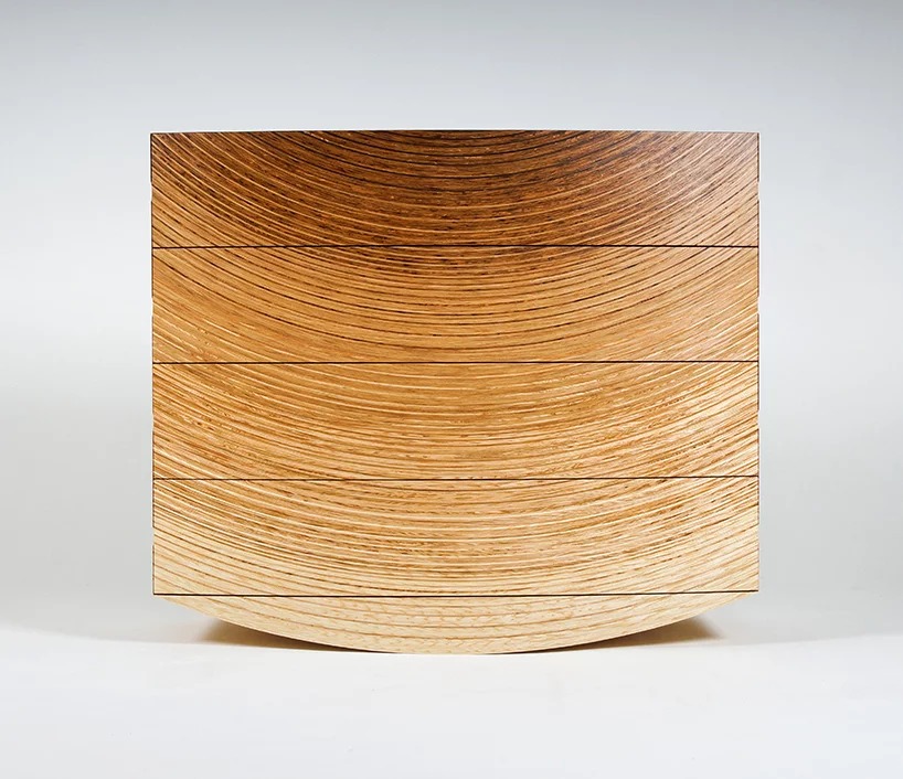 Radiant Design: Tree Rings Spin Outward in Elemental Wood Dresser ...