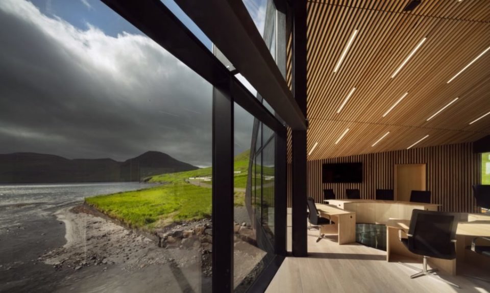 River-Spanning Town Hall Literally Bridges Two Faroe Islands ...