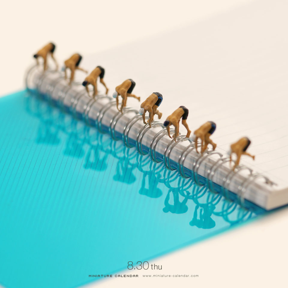 Miniature Calendar: Micro-City Scenes Made Daily from Household Objects ...