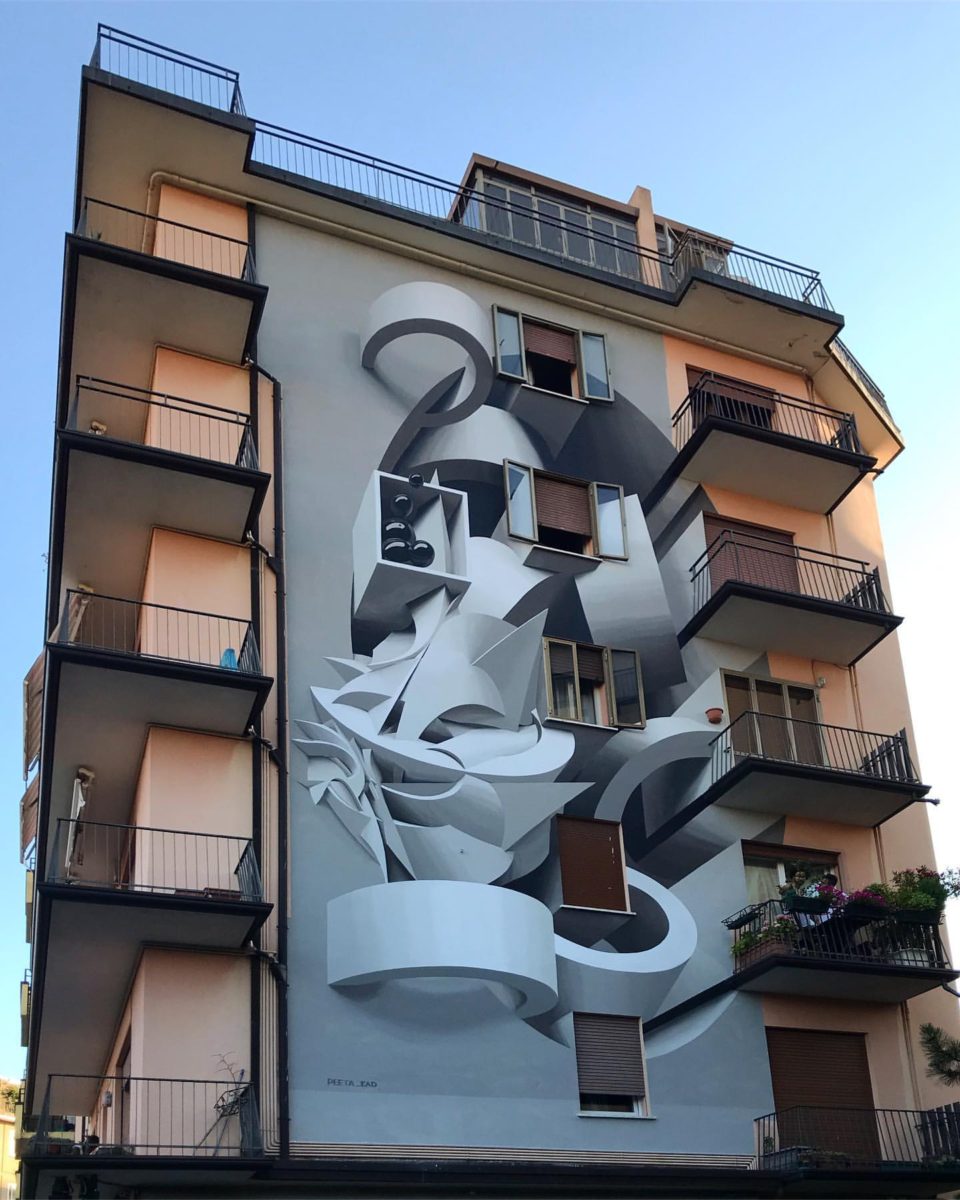 Anamorphic Street Art: New Abstract Murals by Peeta Pop Off the Wall ...