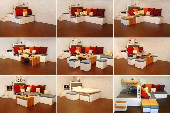 Saving Up Space: Transforming, Multifunctional & Flat-Pack Furniture ...